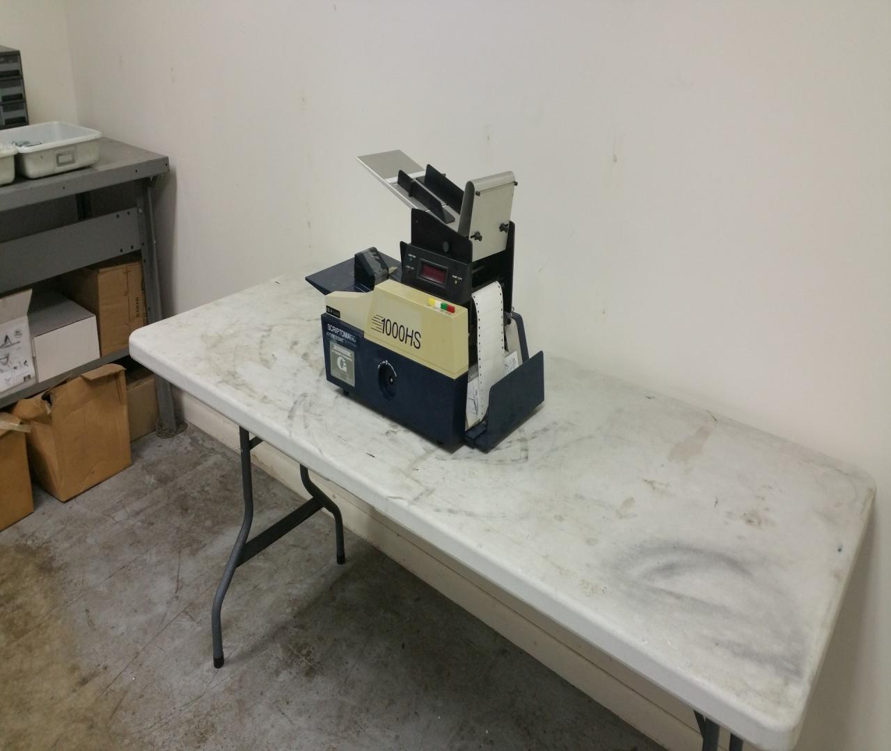 Lot #60: Scriptomatic 1000HS Labeling System - Pressure Sensitive ...